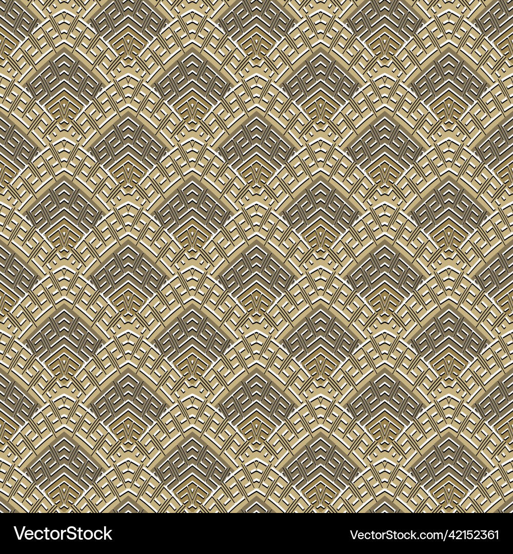Golden greek seamless pattern greek key meanders Vector Image