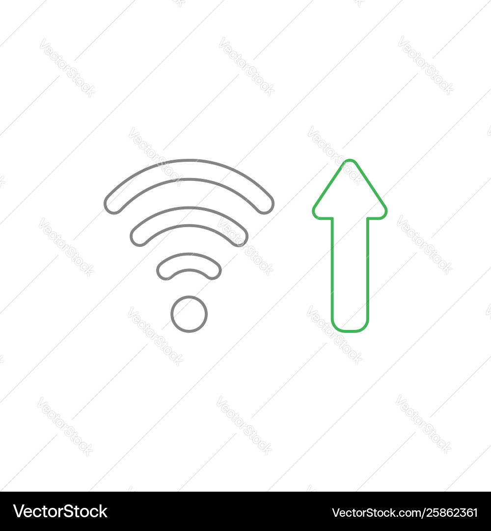 Icon concept wifi wireless symbol with arrow Vector Image