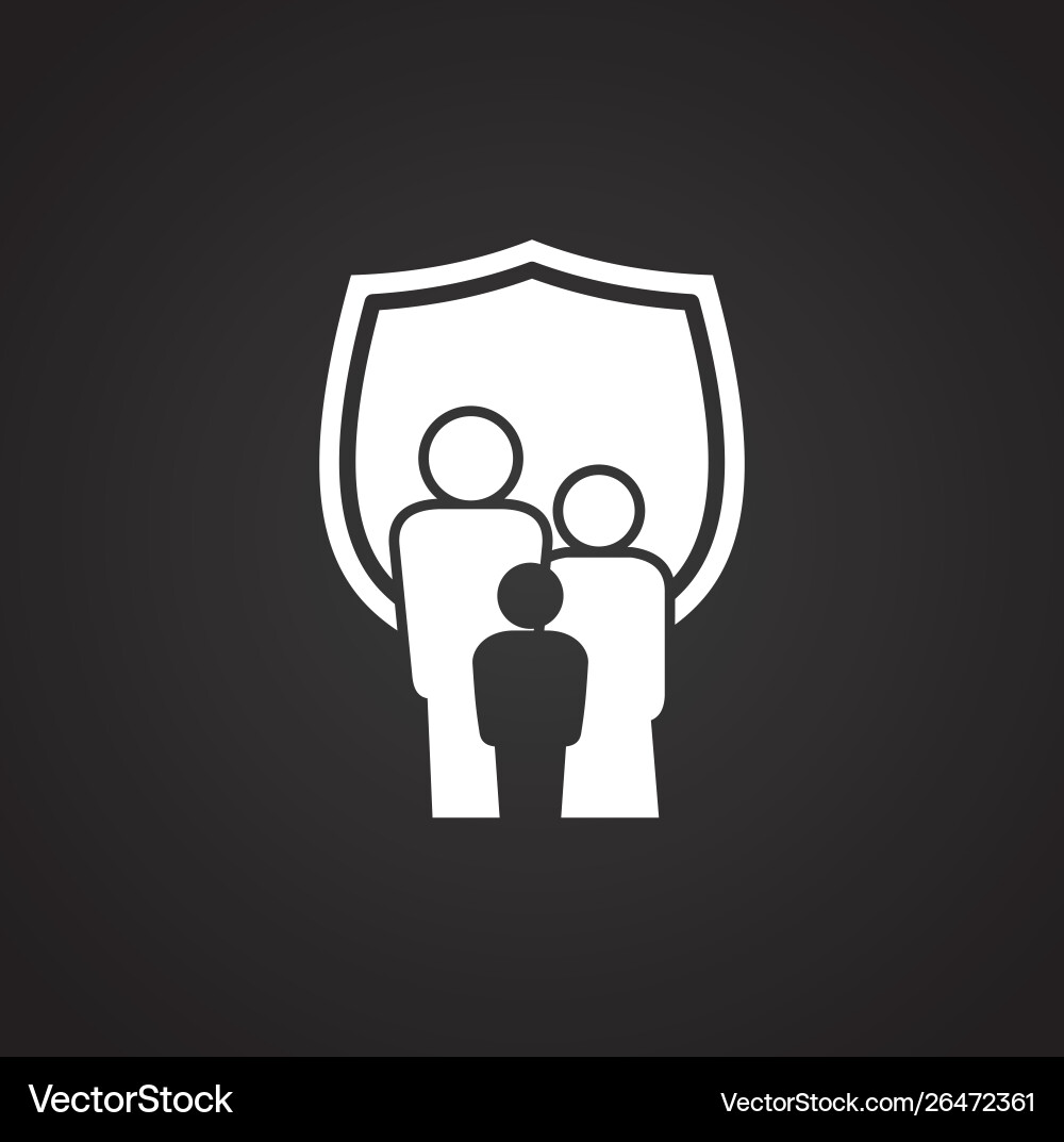 Insurance related icon on background for graphic Vector Image