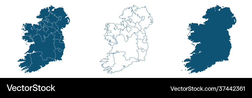 Map ireland country on white background Royalty Free Vector