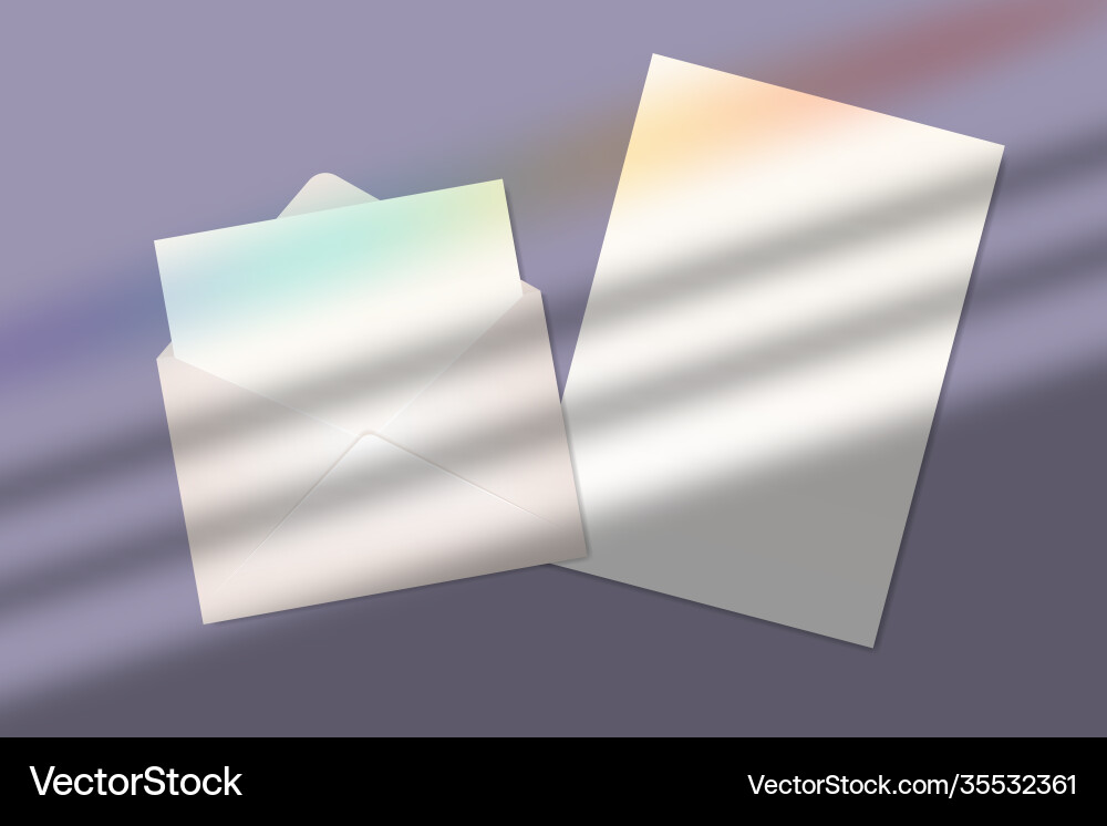 Realistic blank a4 paper sheet and letter Vector Image