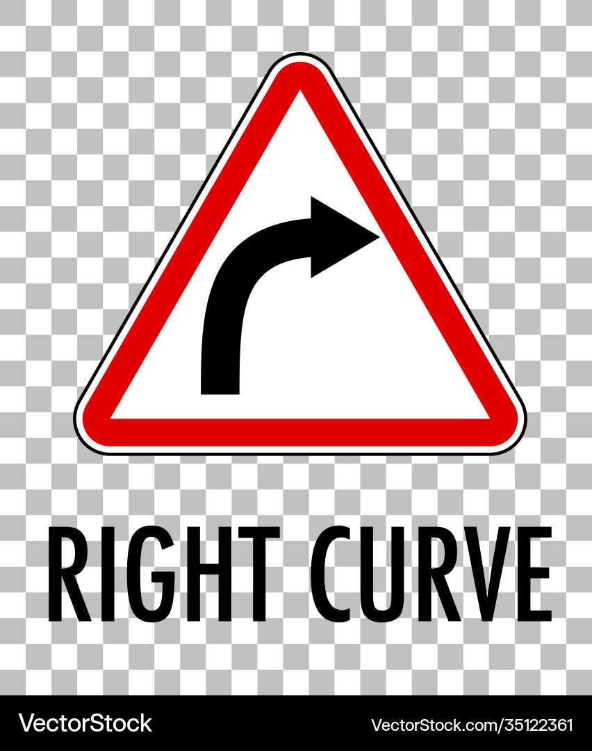 Red traffic sign on transparent background Vector Image