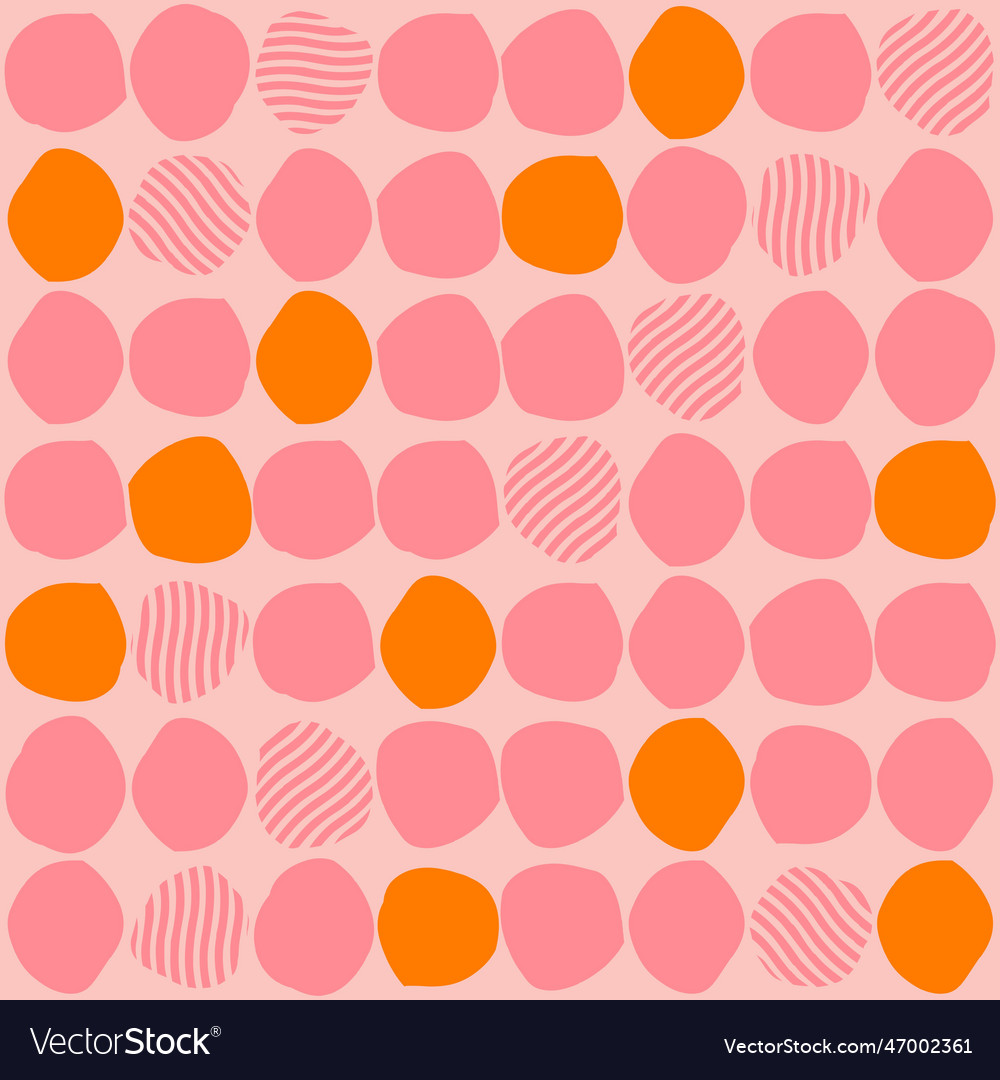 Seamless pattern with abstract shapes in pink Vector Image