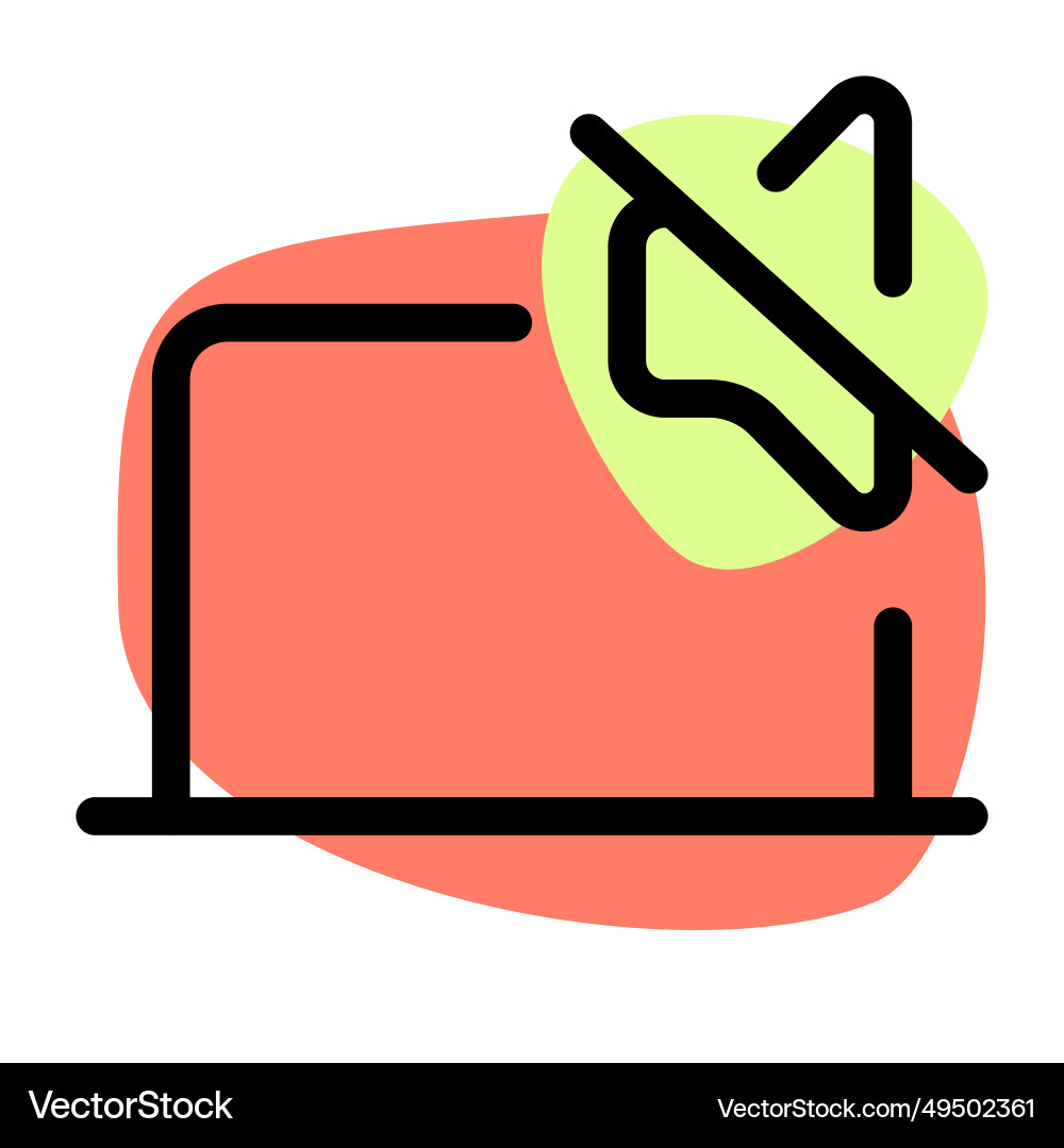 Sound or speaker issue in laptop Royalty Free Vector Image