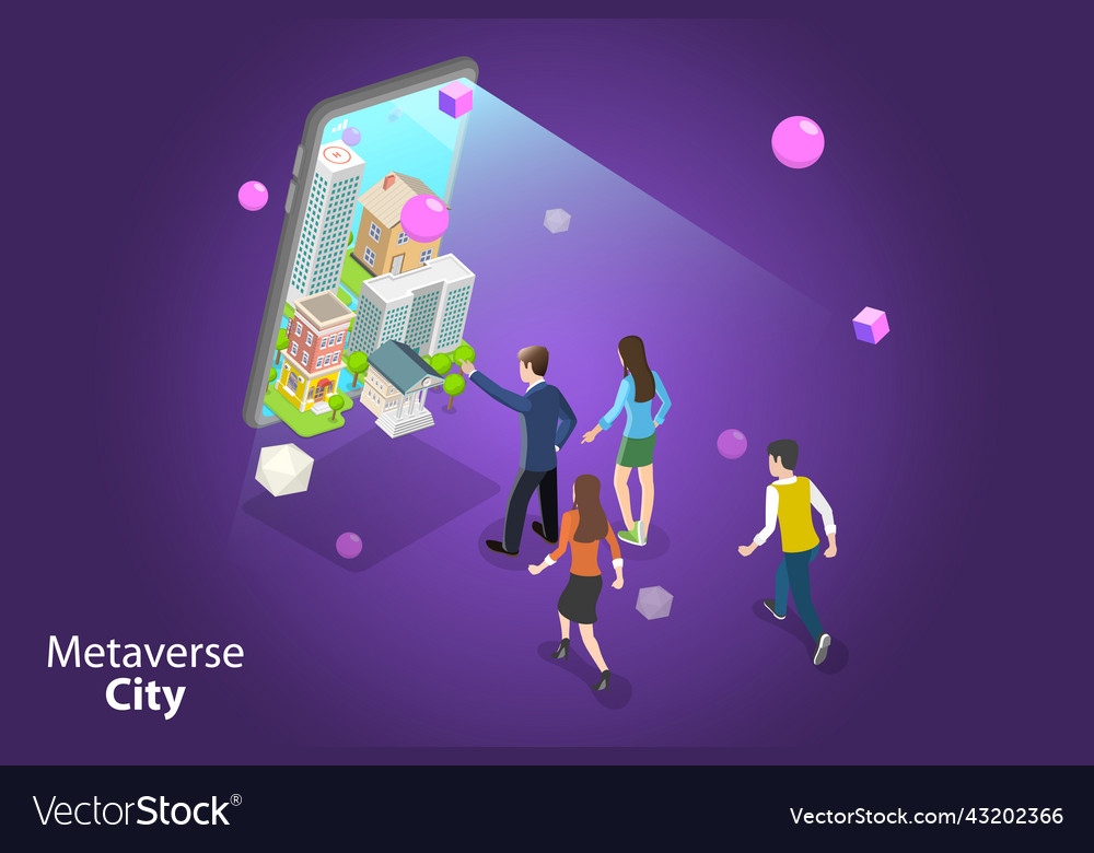 3d isometric flat conceptual Royalty Free Vector Image