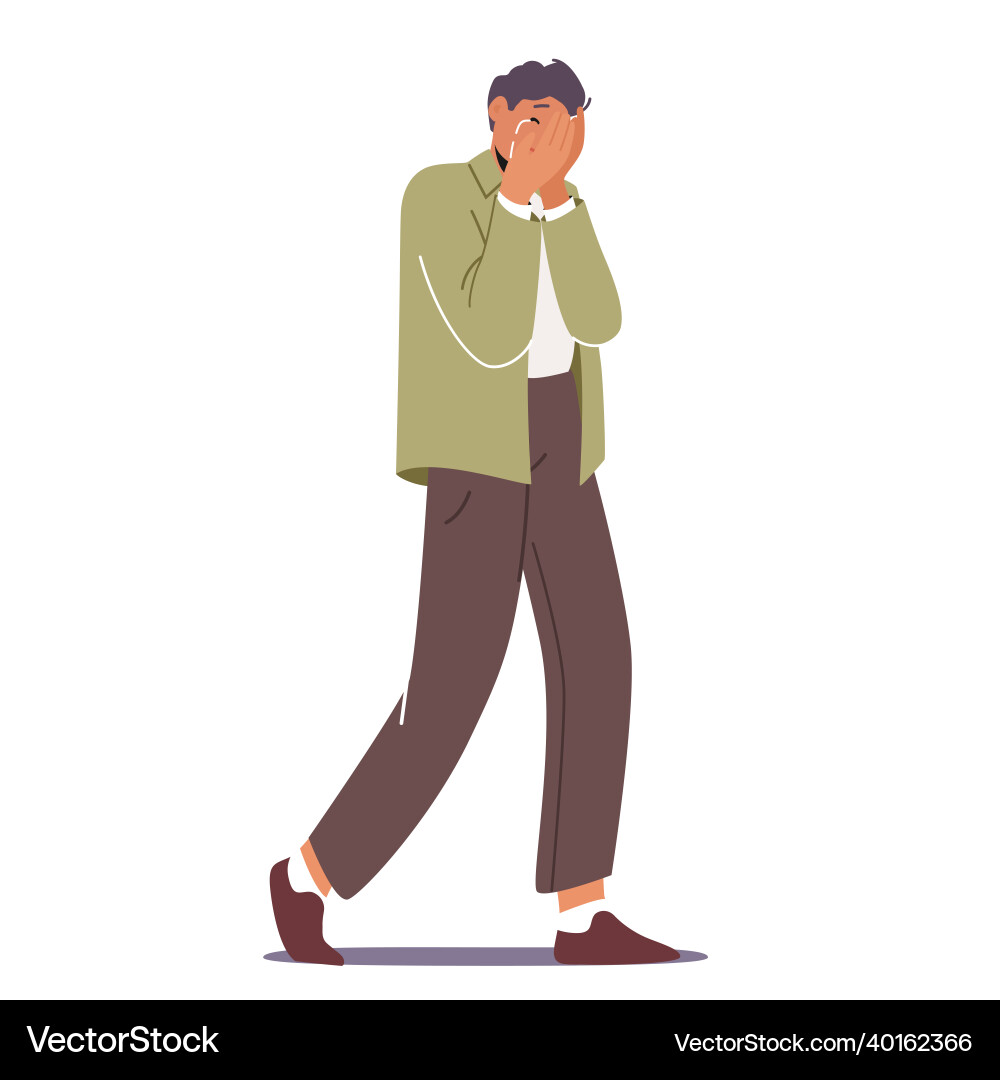 Bad mood melancholy grief sadness mourning Vector Image