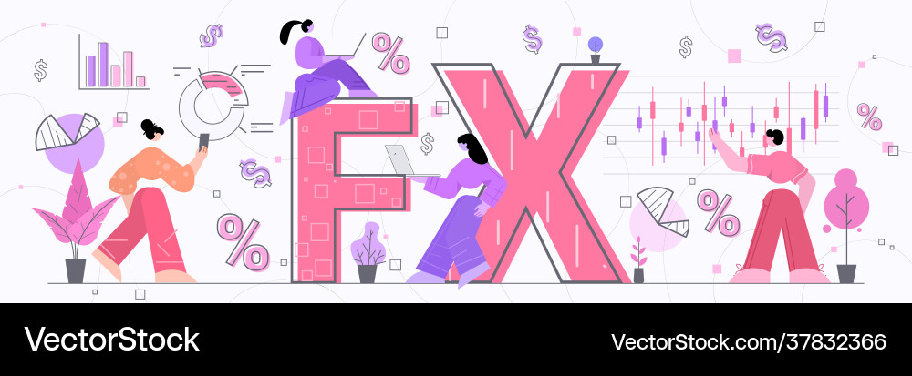 Businesspeople team working together on fx foreign