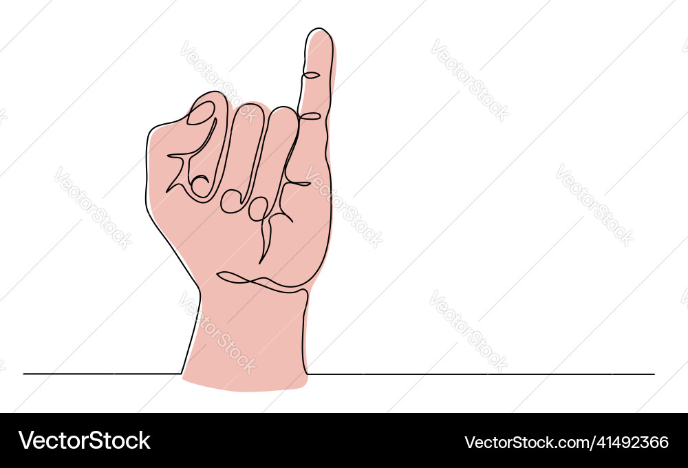 Little finger up sign hand gesture Royalty Free Vector Image