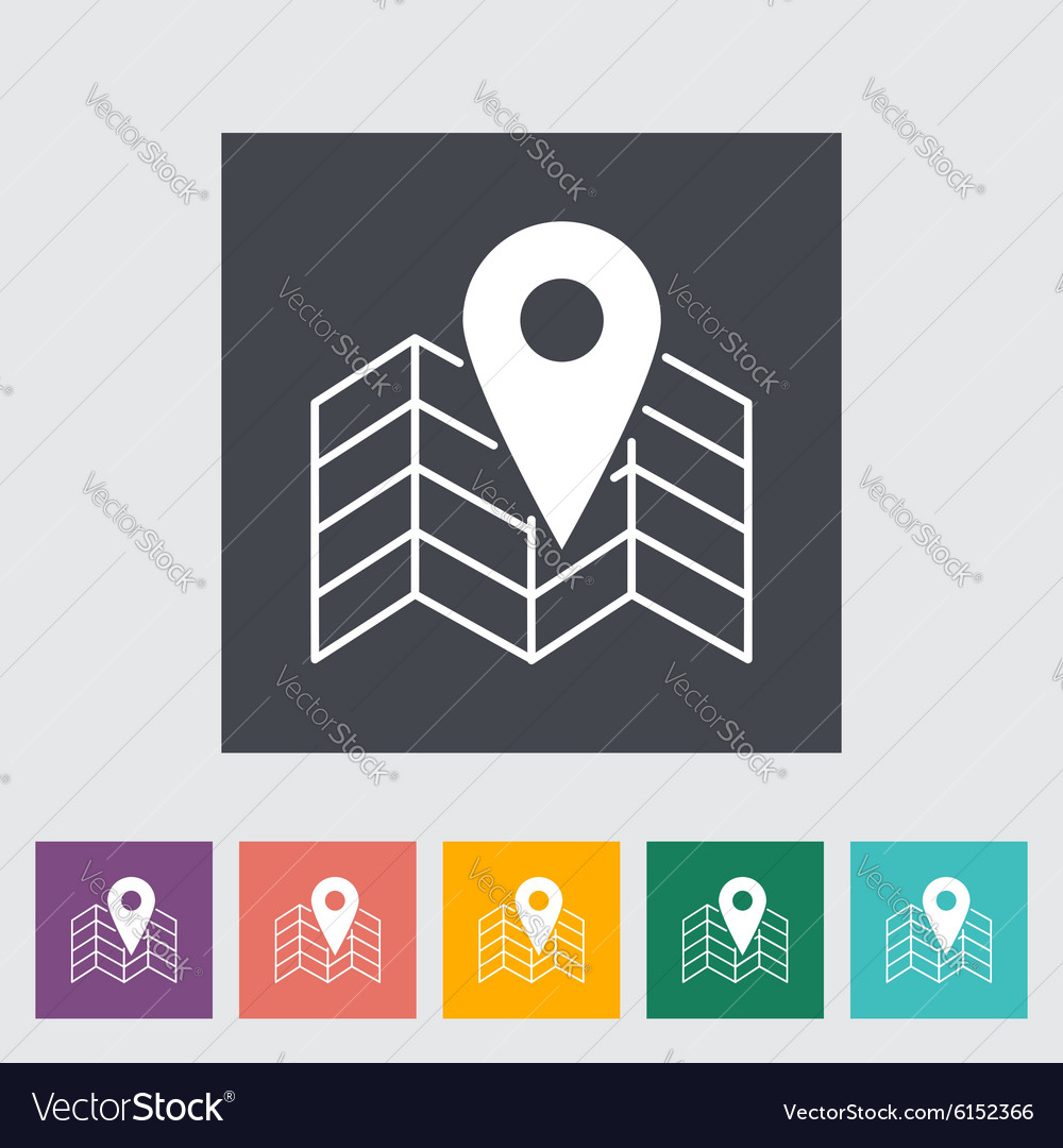 Map with point Royalty Free Vector Image - VectorStock