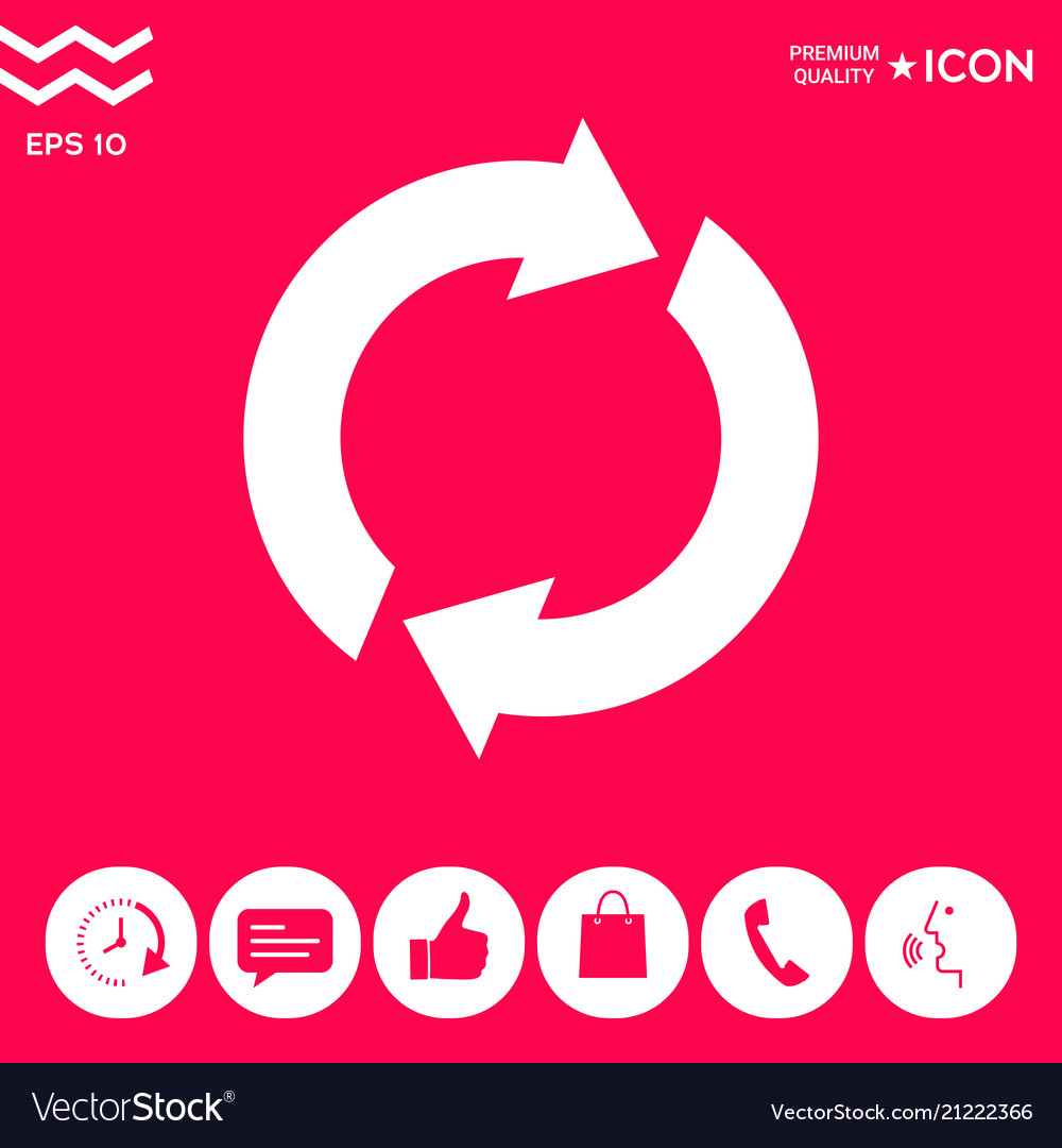 Reset button reload arrows Royalty Free Vector Image