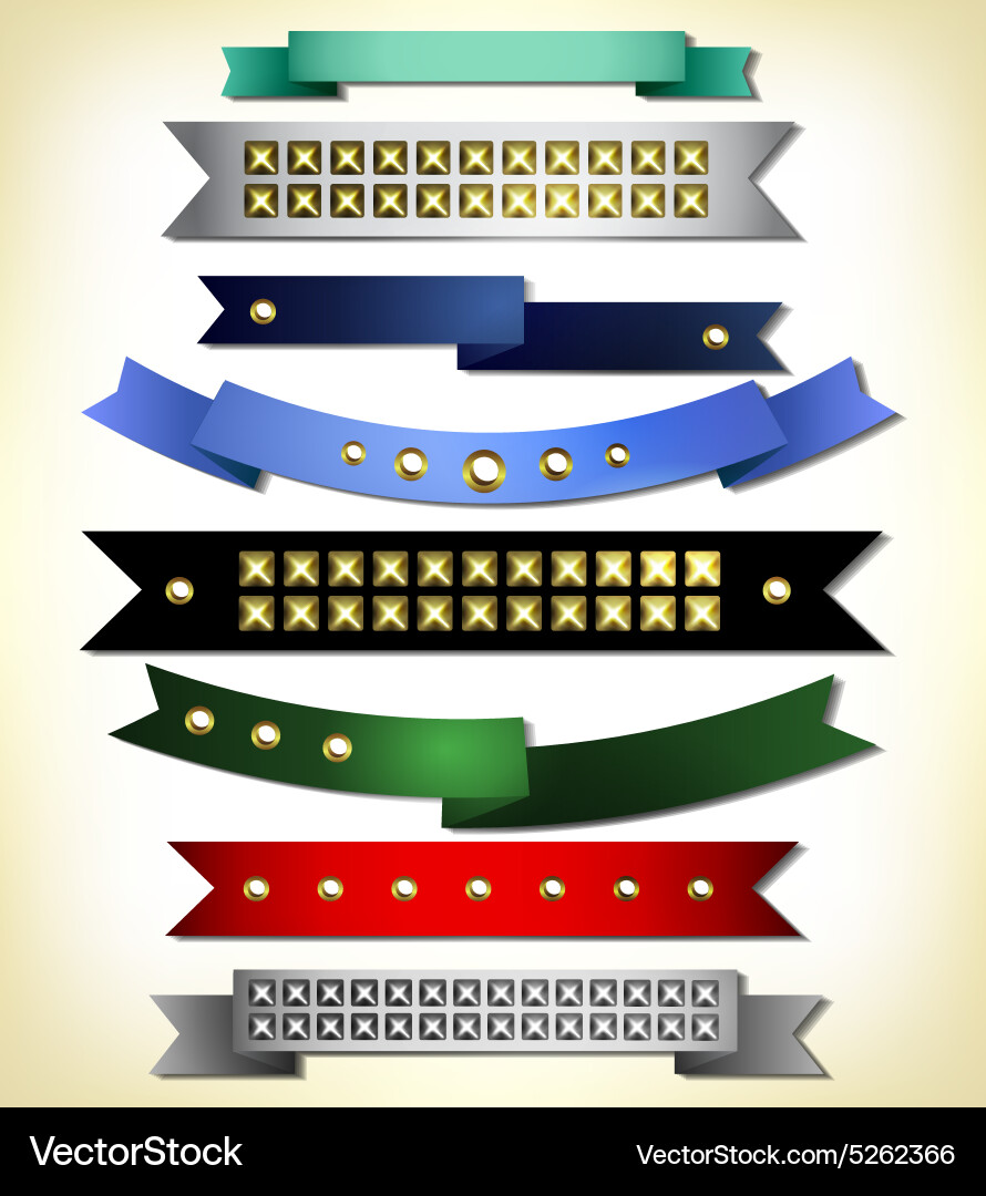 Set of retro ribbon Royalty Free Vector Image - VectorStock