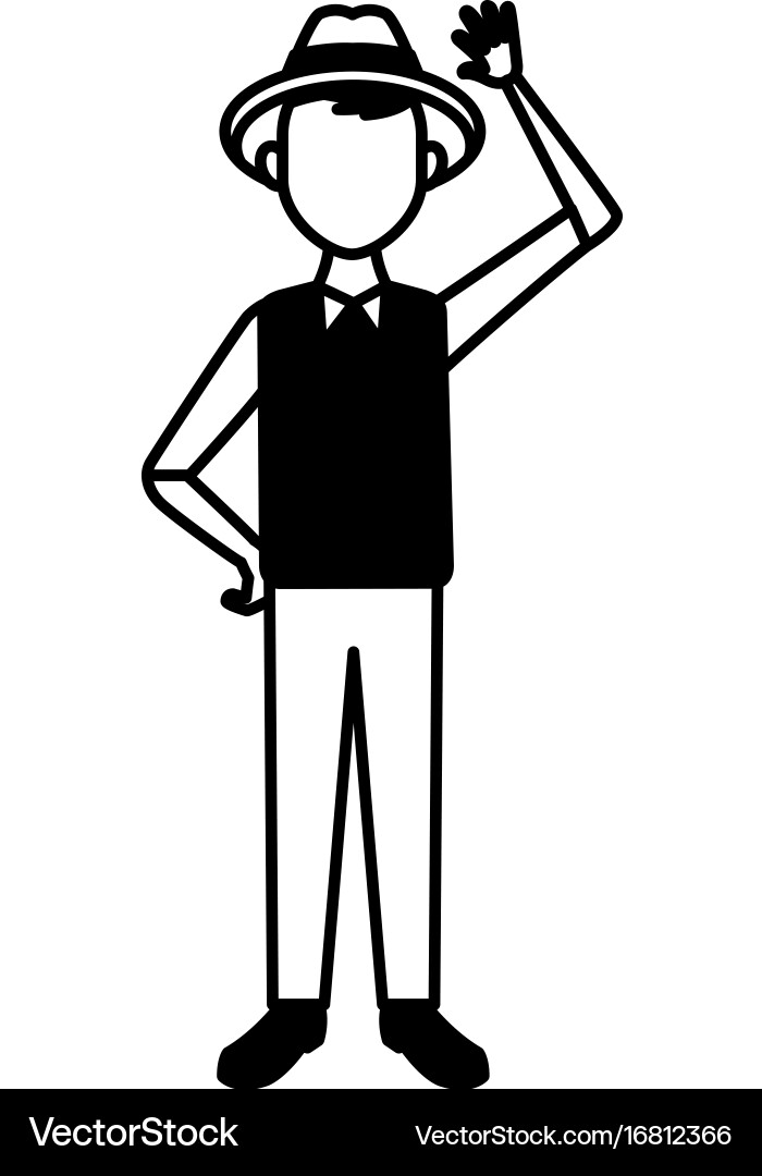 Smiling man in casual clothes standing Royalty Free Vector