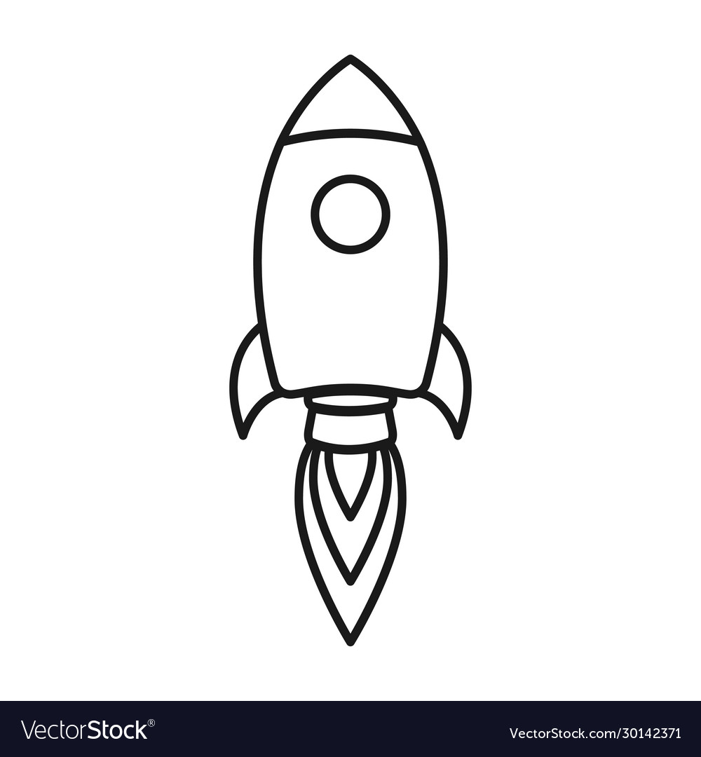 Campaign launch icon rocket symbol modern Vector Image