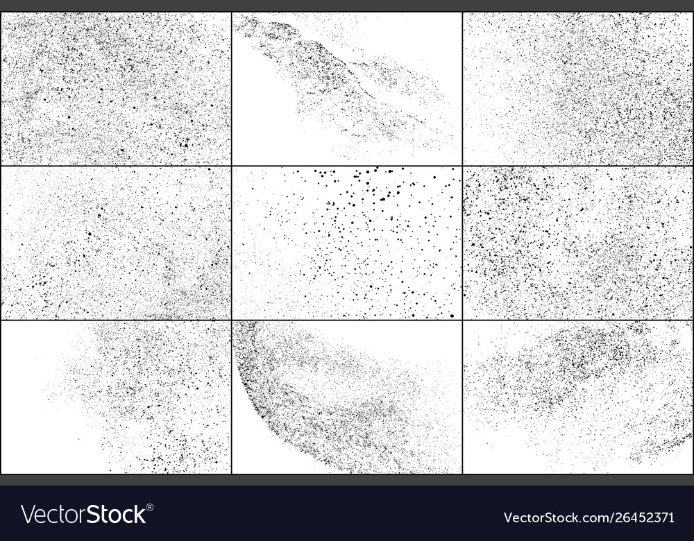 Dark rough noise particles set elements Royalty Free Vector