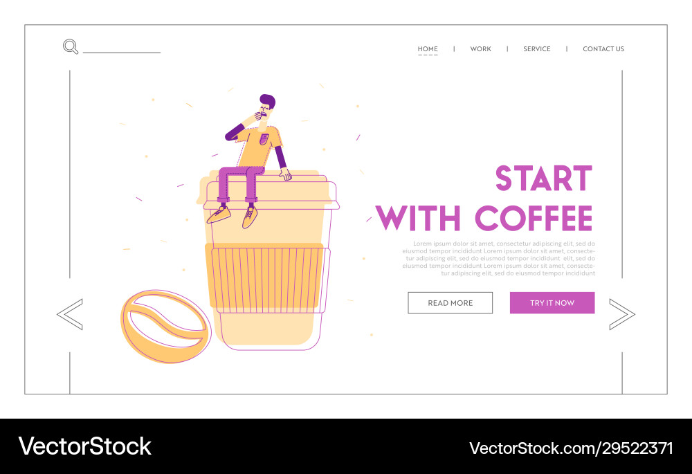 Morning refreshment and hot drink for takeaway Vector Image