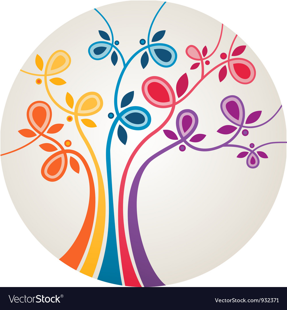 Multicolor abstract tree Royalty Free Vector Image Multicolor abstract tree Royalty Free Vector Image