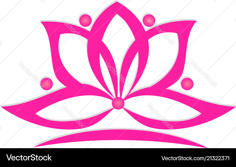 Pink lotus flower icon Royalty Free Vector Image