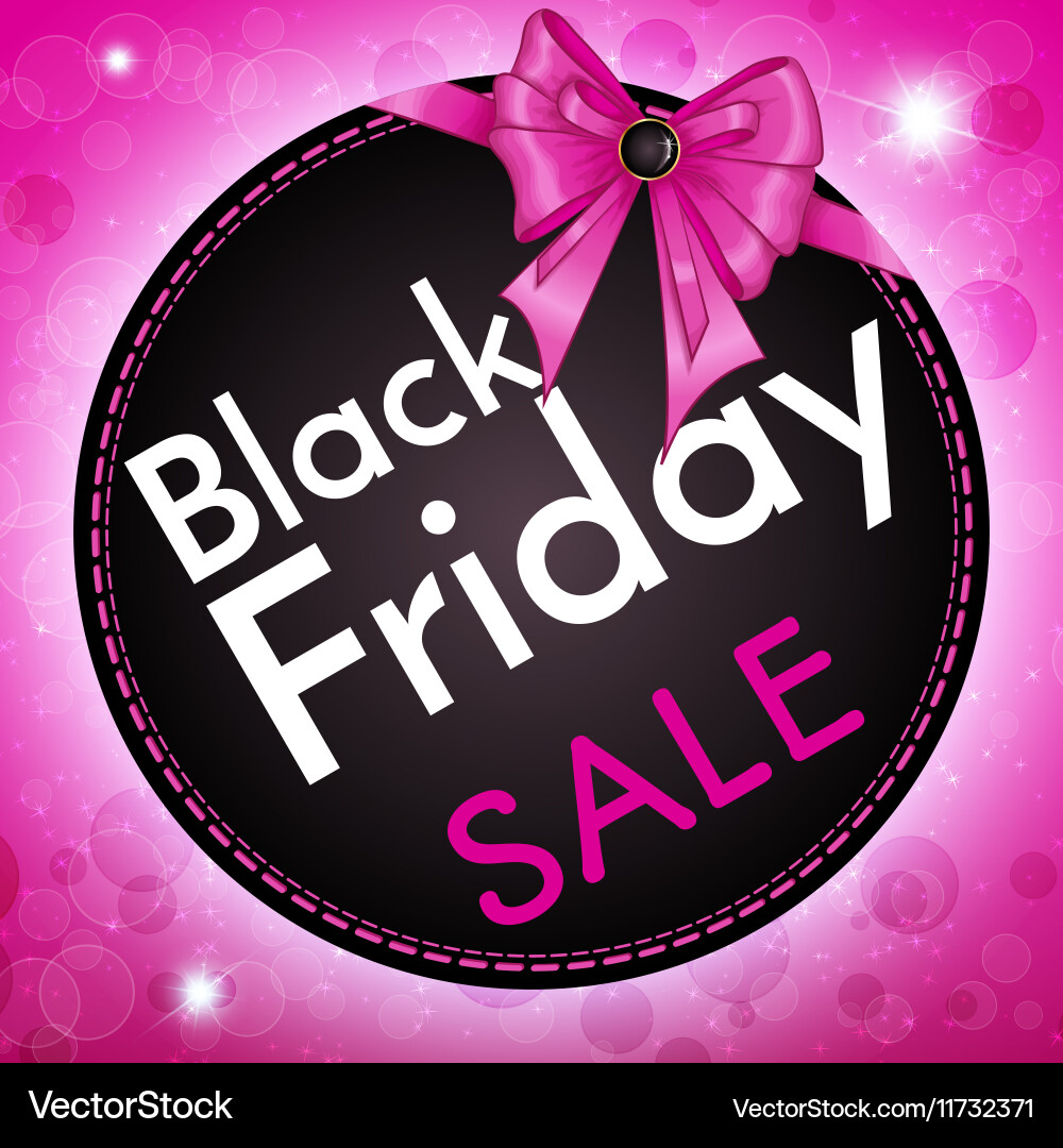 Sale round card and bowknot Royalty Free Vector Image