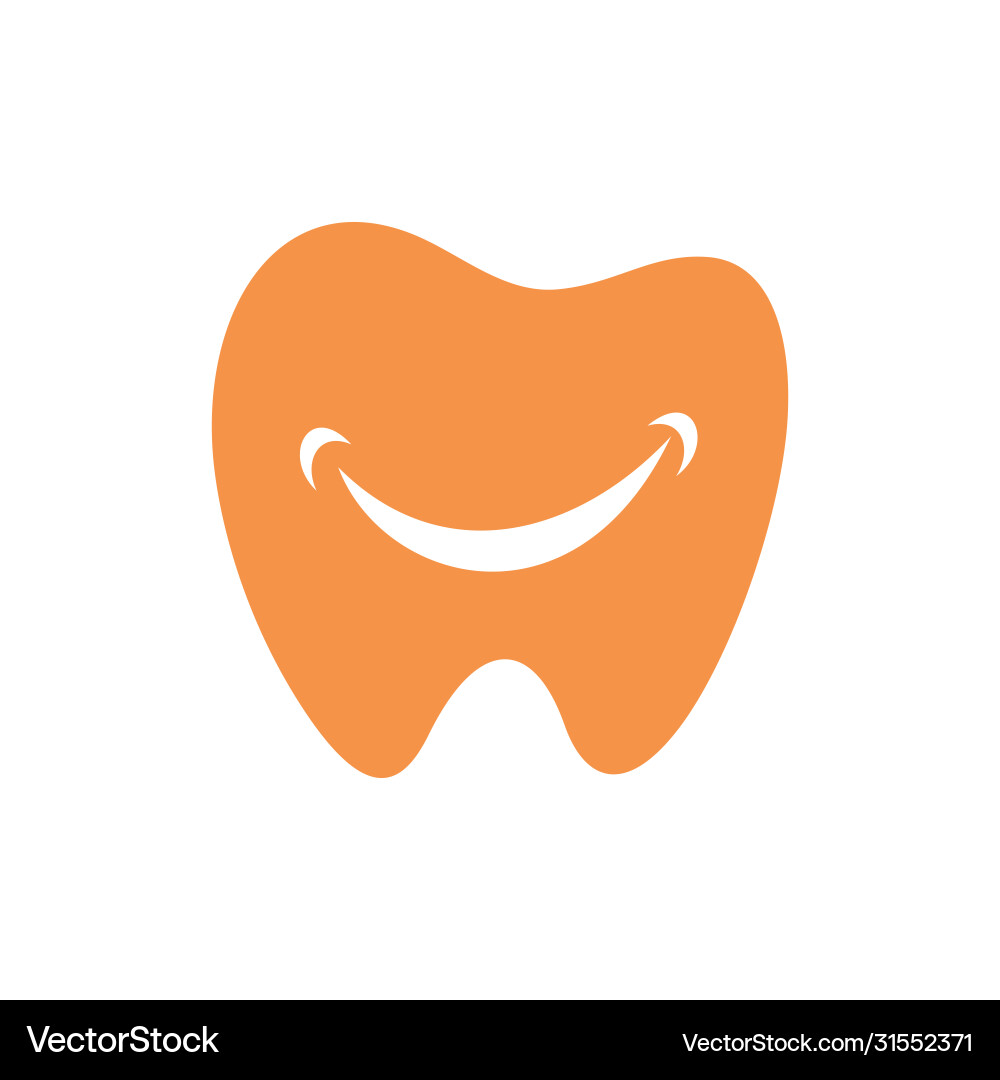 Smile dental logo kids tooth Royalty Free Vector Image