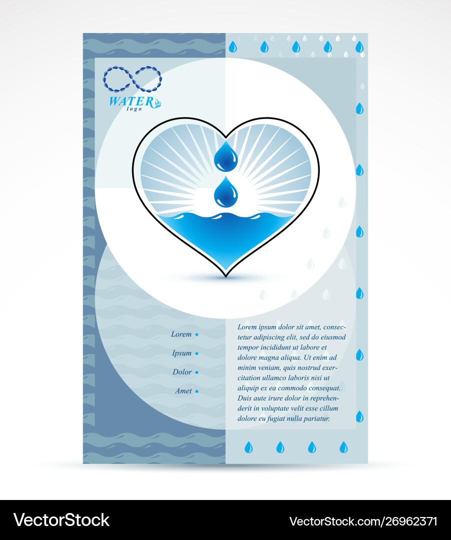 Water purification business promotion idea Vector Image