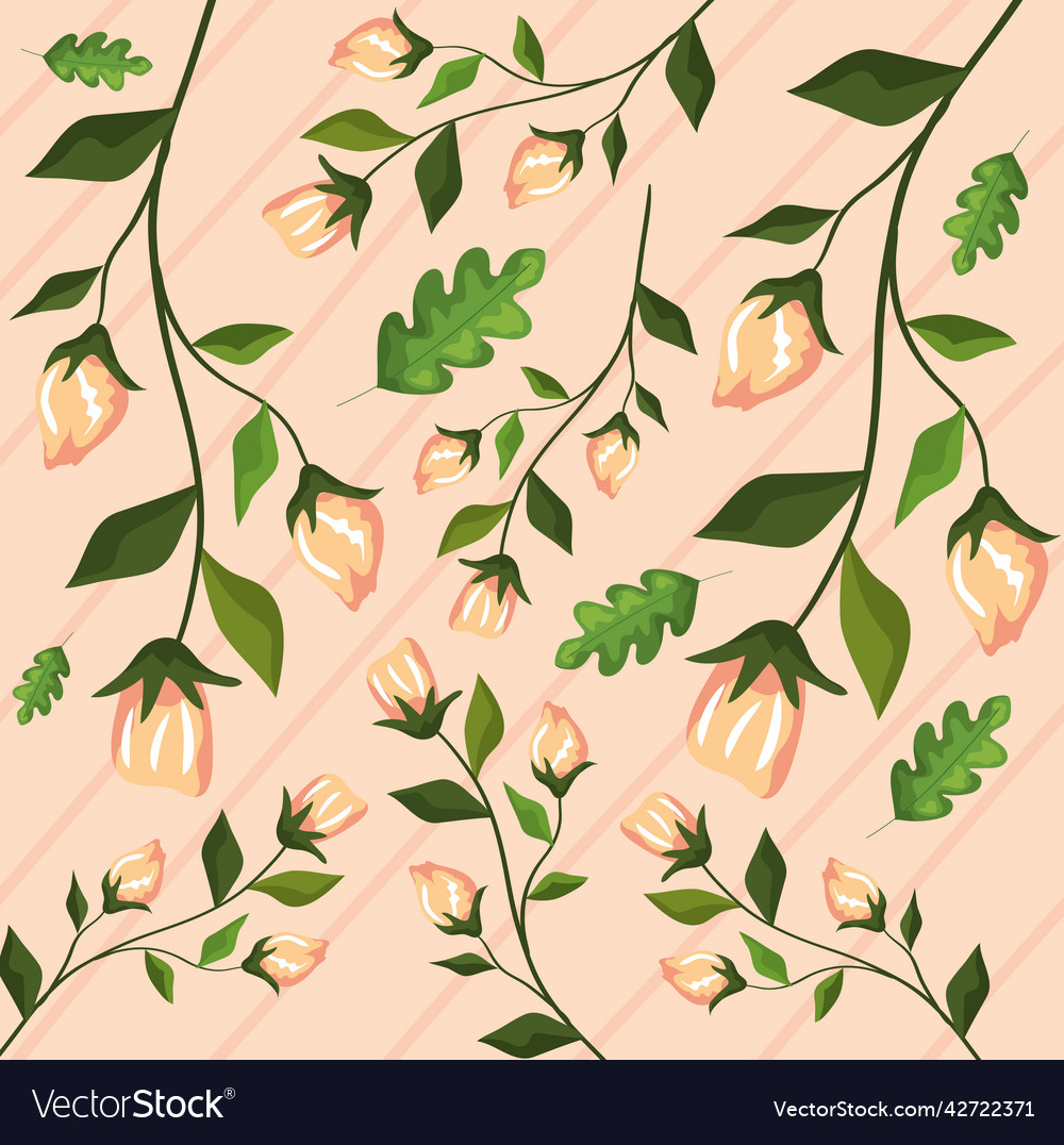 Yellow flowers spring pattern Royalty Free Vector Image