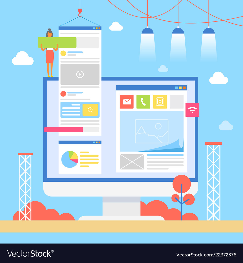 Application development color Royalty Free Vector Image