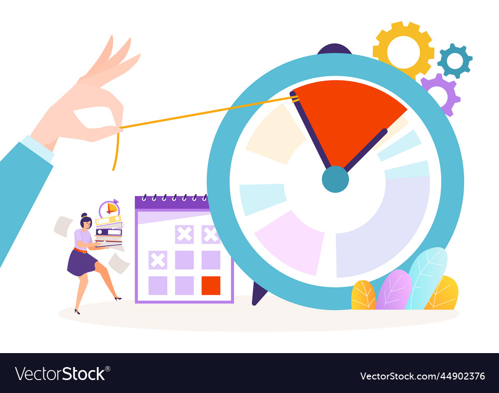 Businessman hand hold thread tiny character woman Vector Image Businessman hand hold thread tiny character woman Vector Image