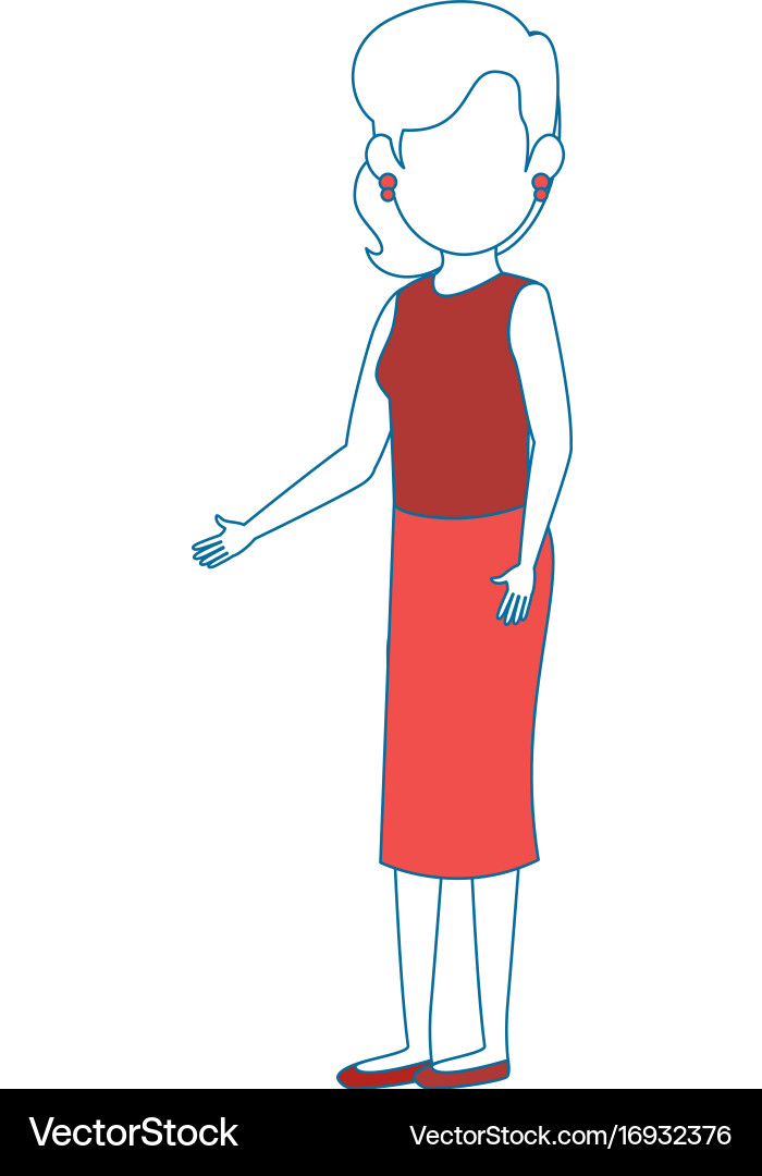 Businesswoman standing icon Royalty Free Vector Image