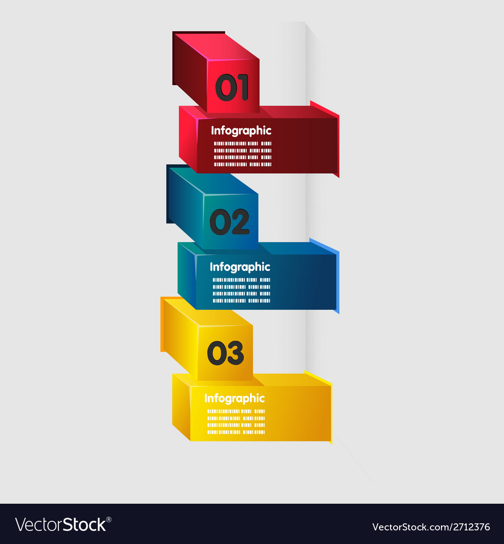 Cube Infographic Royalty Free Vector Image Vectorstock