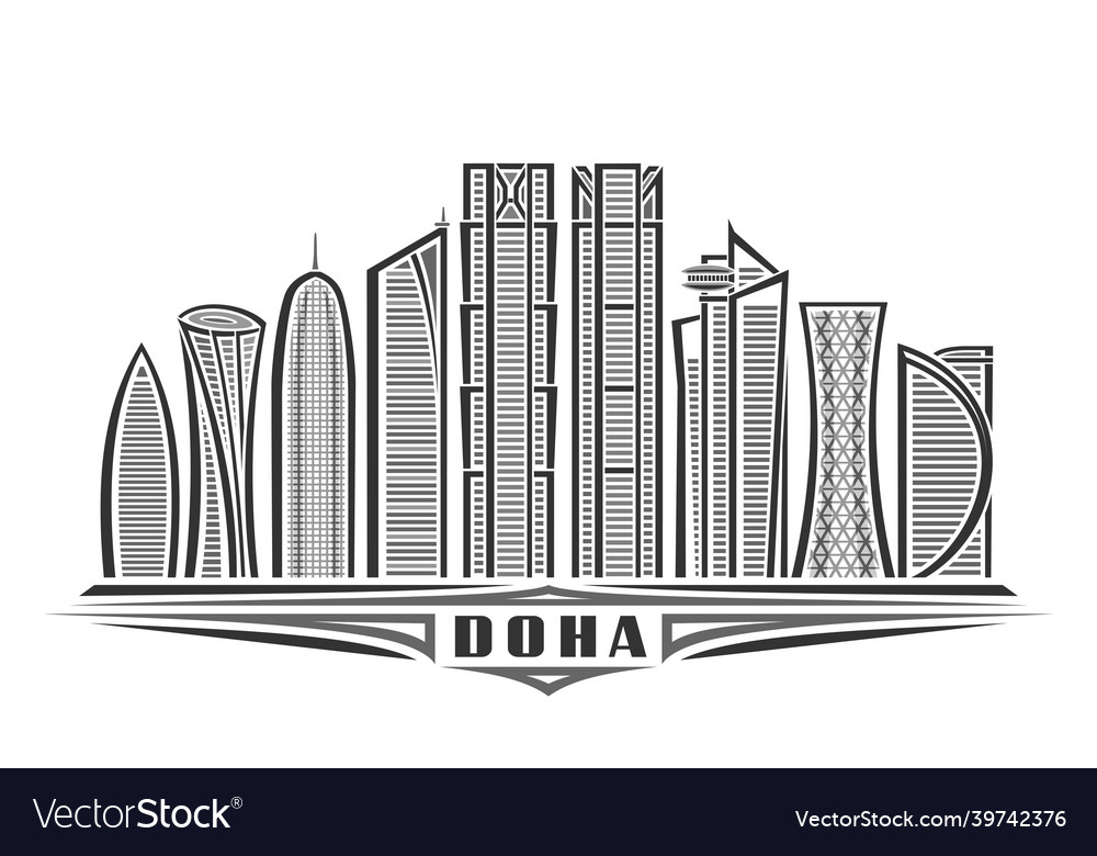 Doha Royalty Free Vector Image - VectorStock