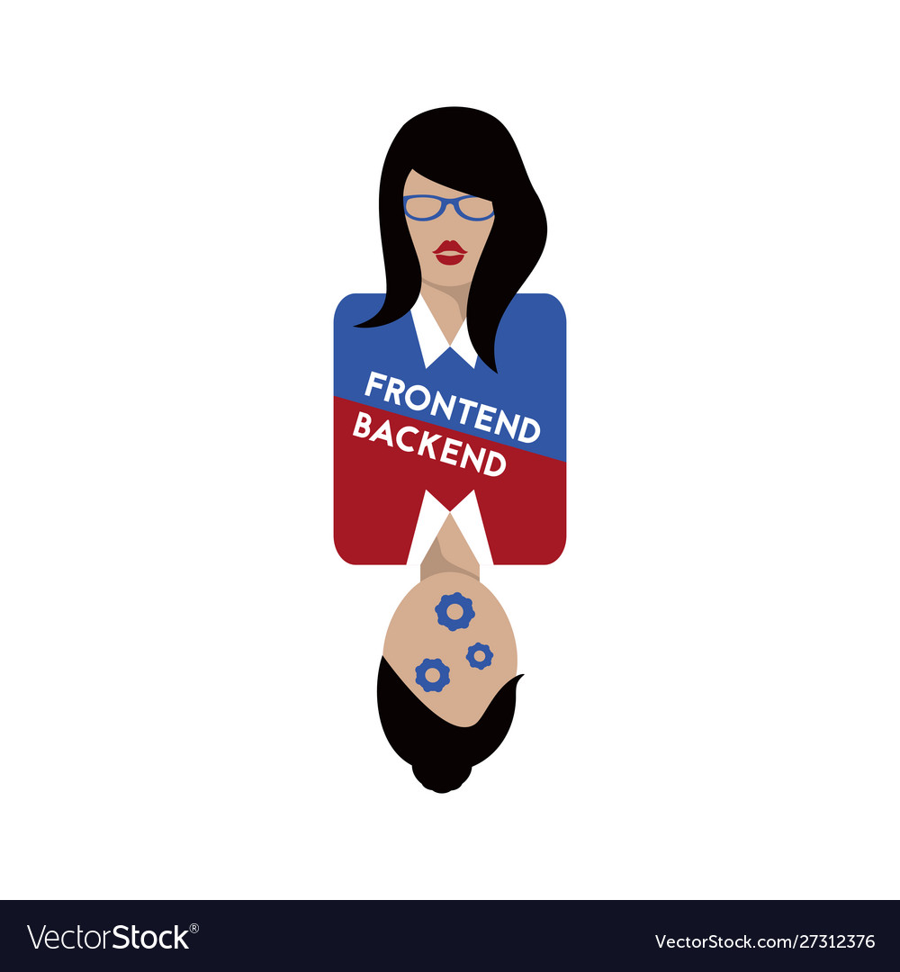 Frontend and backend development Royalty Free Vector Image