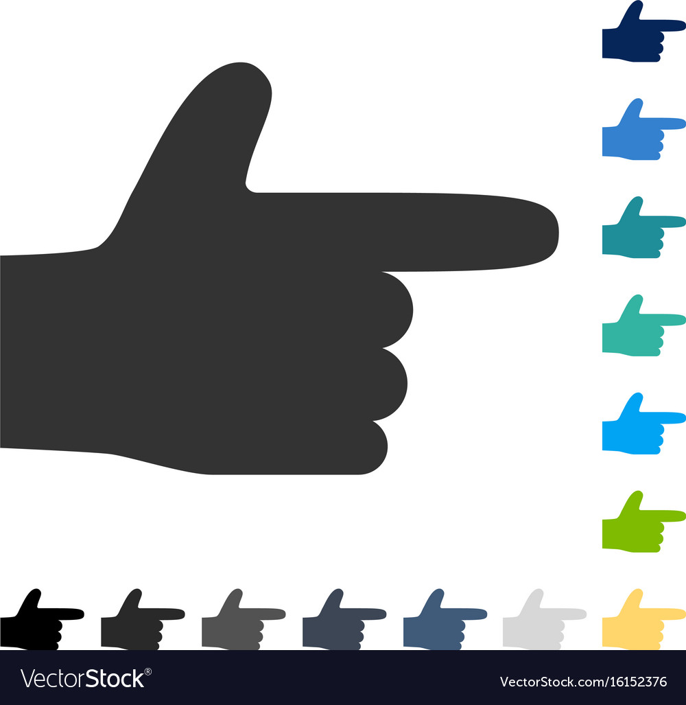 Hand pointer right icon Royalty Free Vector Image