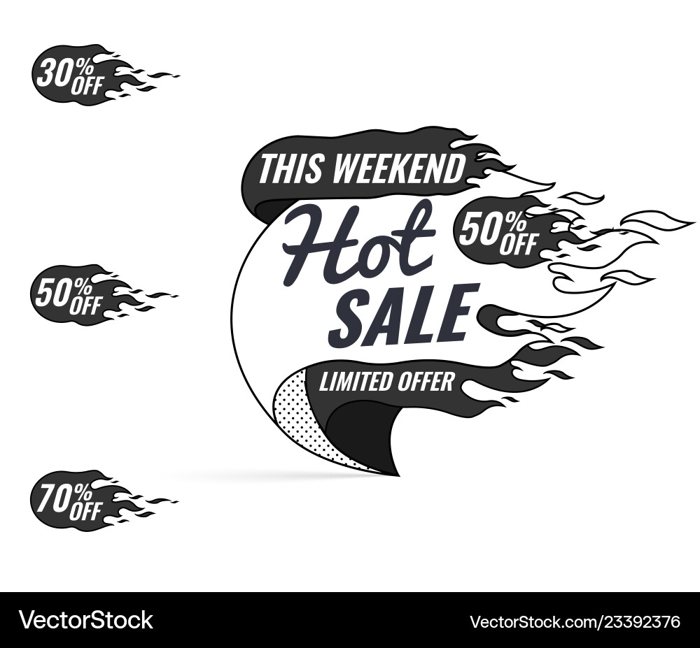 Hot sale super weekend special offer Royalty Free Vector