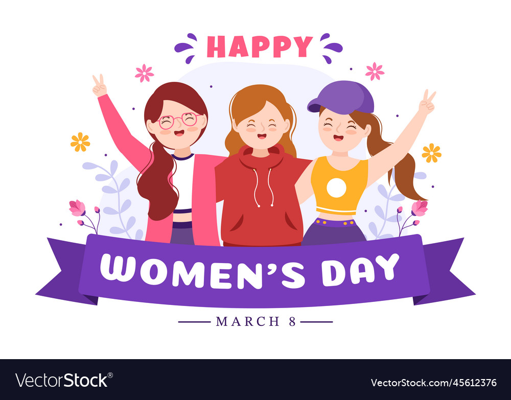 International womens day on march 8 to celebrate Vector Image