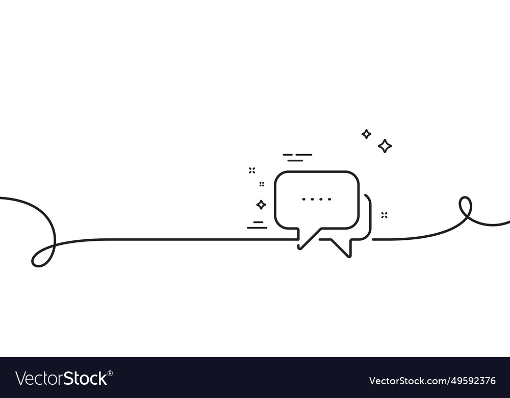 Message line icon chat comment sign speech Vector Image
