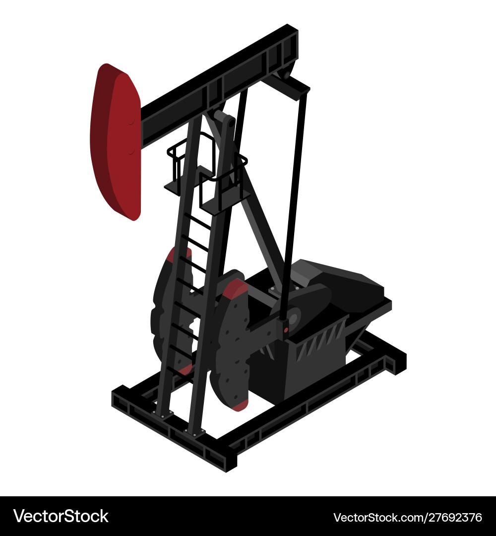 Oil pump rig energy industrial machine Royalty Free Vector