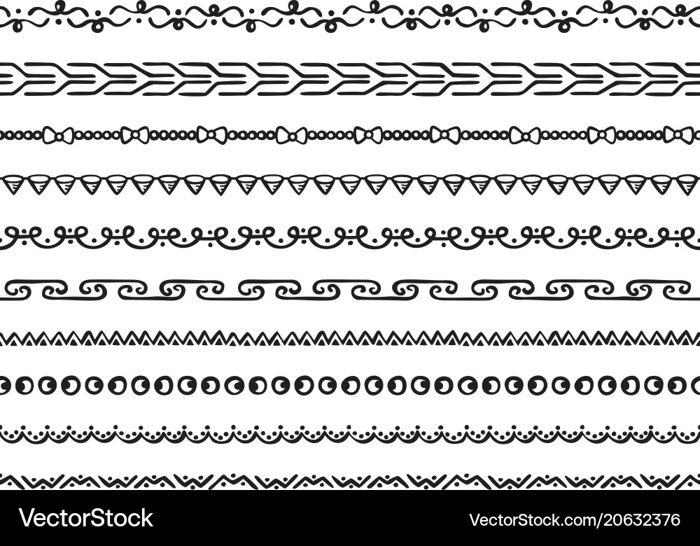 Seamless borders Royalty Free Vector Image - VectorStock