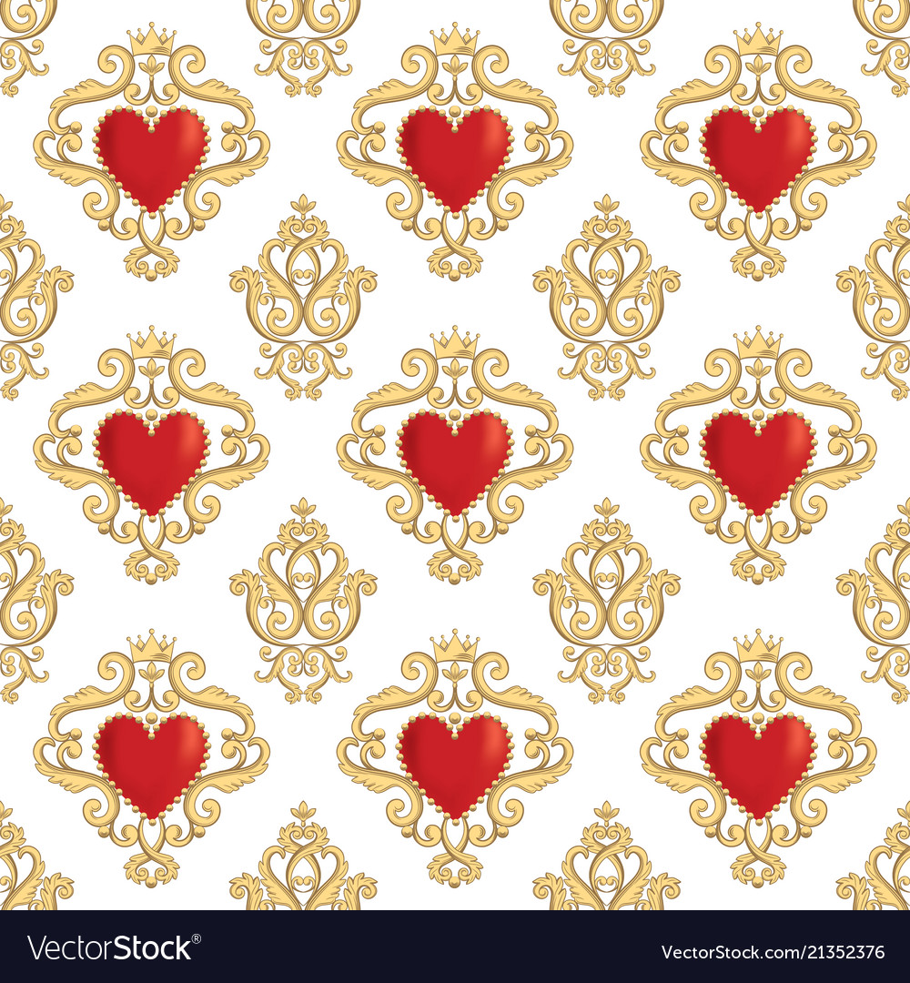 Seamless damask pattern with beautiful ornamental Vector Image
