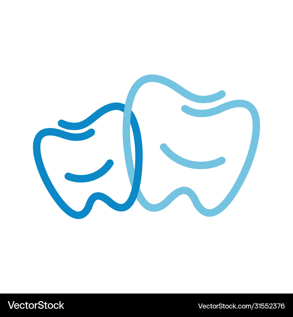 Smile dental logo kids tooth Royalty Free Vector Image