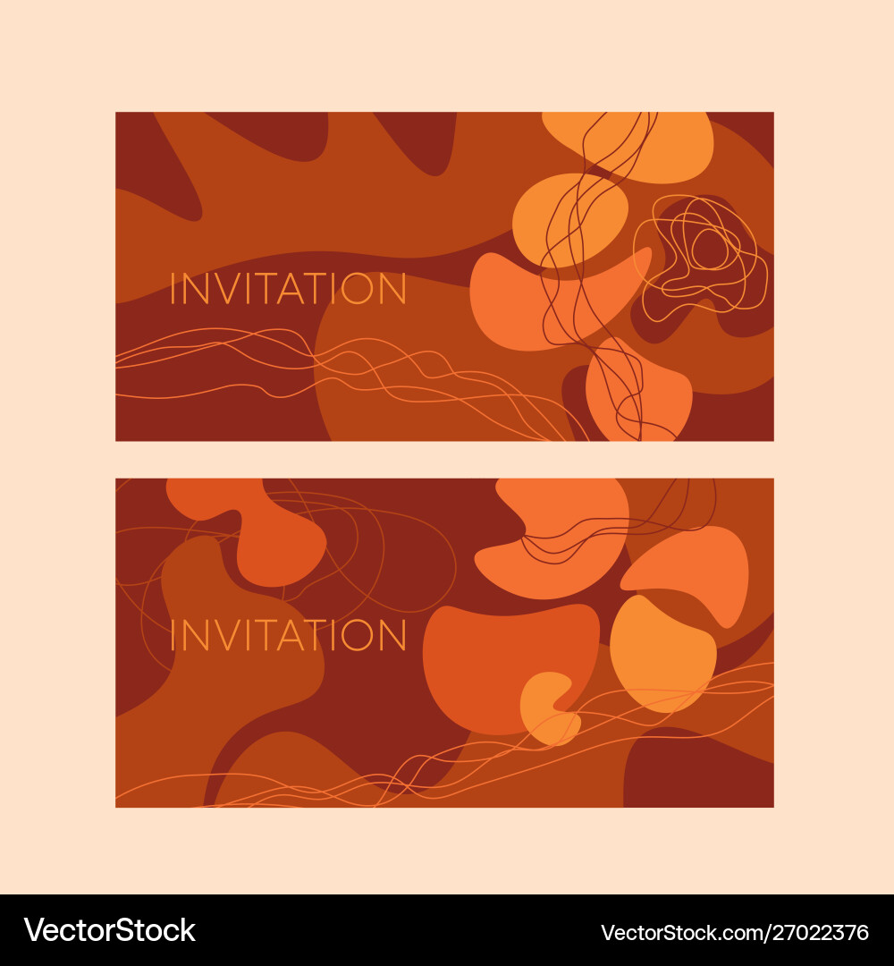Terracotta colors natural shapes composition Vector Image
