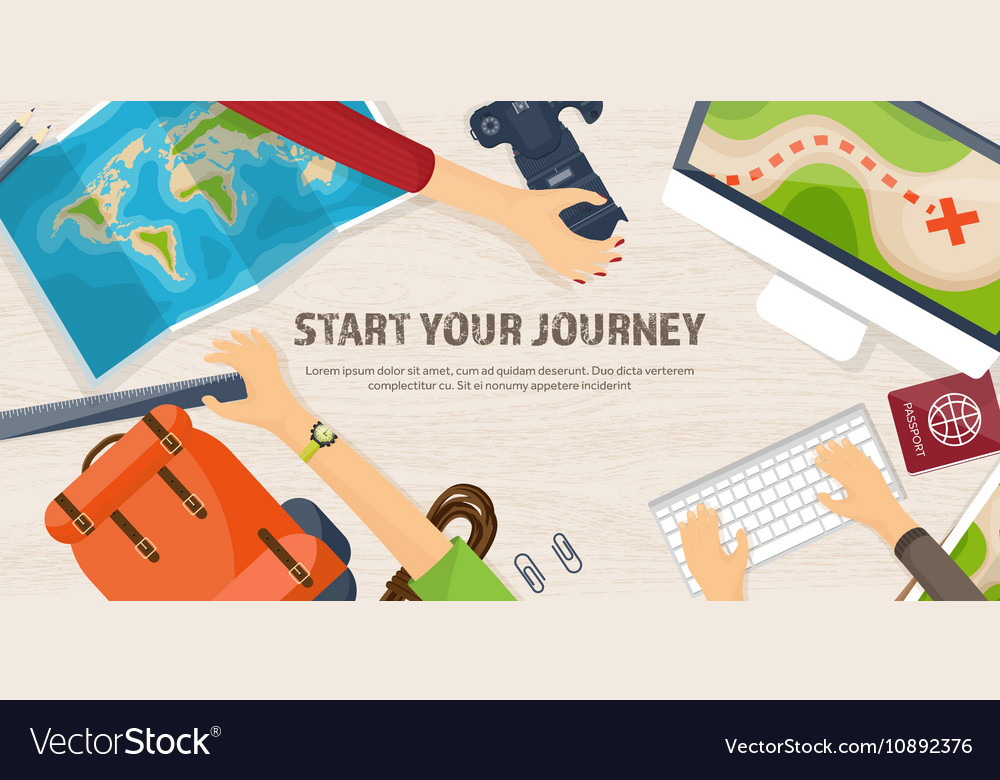 Travel and tourism flat style world earth map Vector Image Travel and tourism flat style world earth map Vector Image