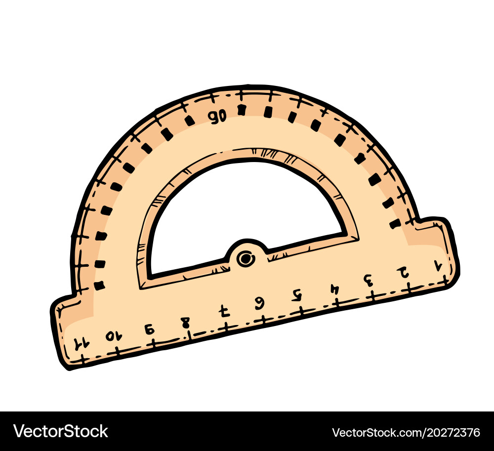 Wooden ruler school equipment Royalty Free Vector Image