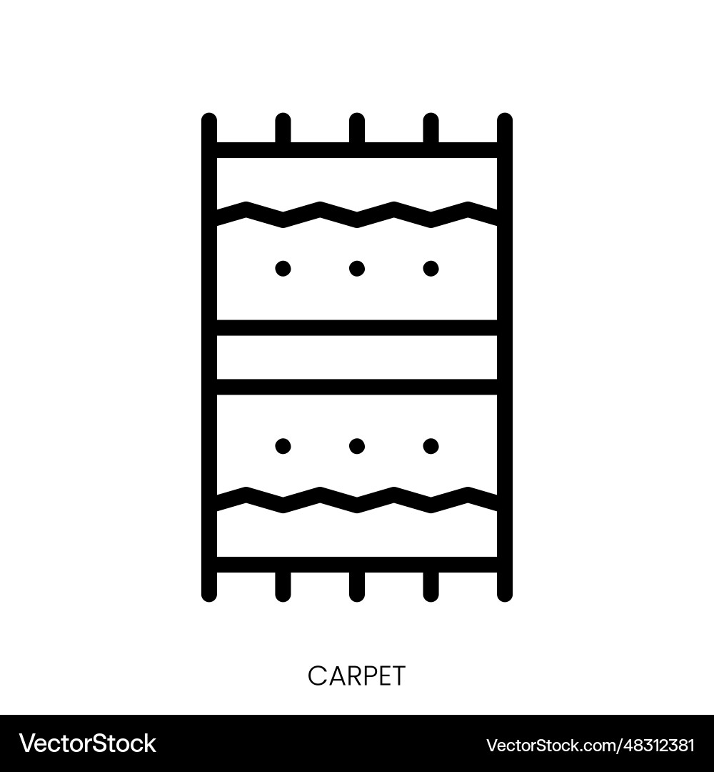Carpet icon line art style design isolated Vector Image