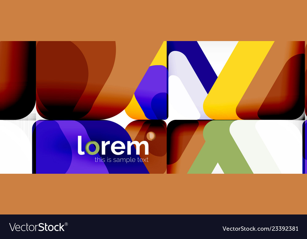 Colorful trendy geometric shapes background Vector Image