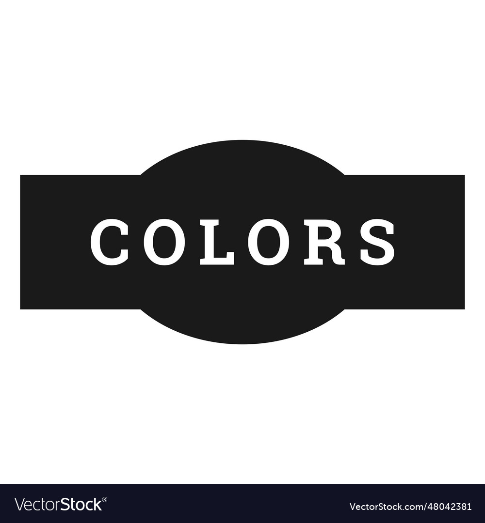 Colors label Royalty Free Vector Image - VectorStock