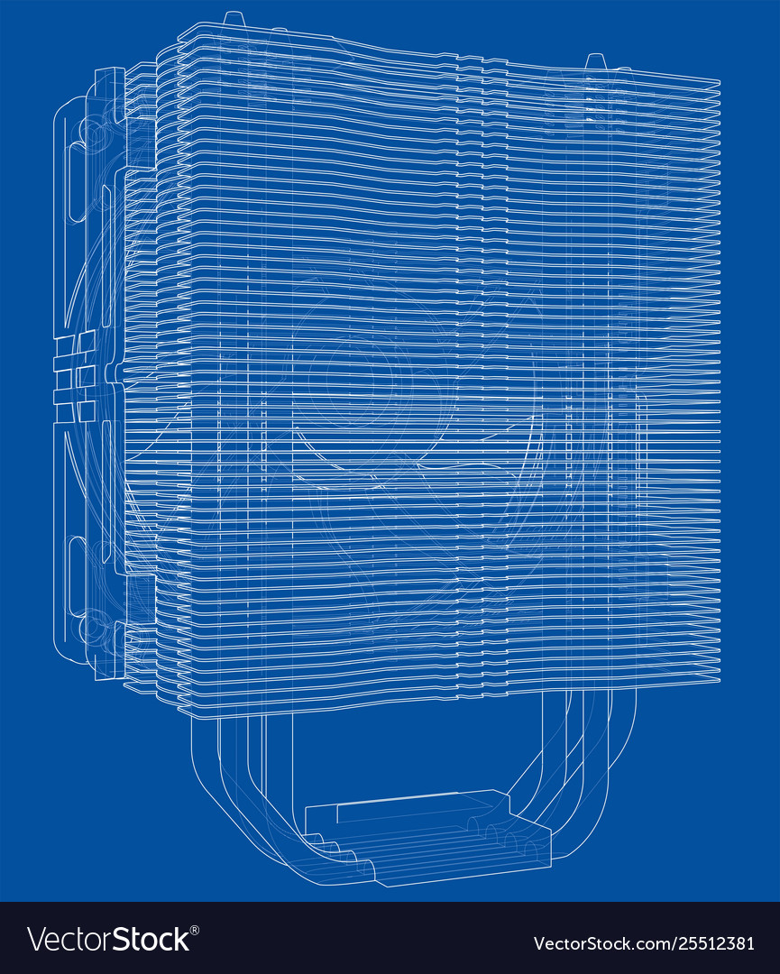 Cpu Coller Concept Royalty Free Vector Image Vectorstock
