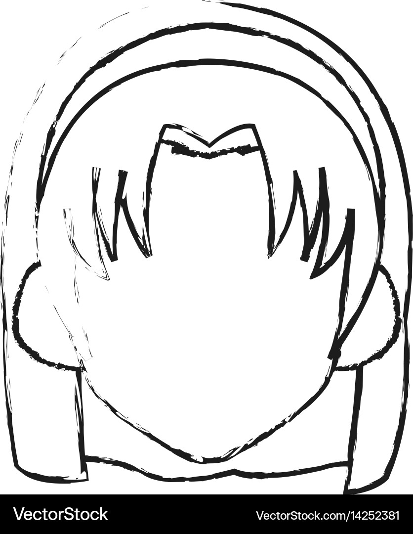 Faceless young woman icon image Royalty Free Vector Image