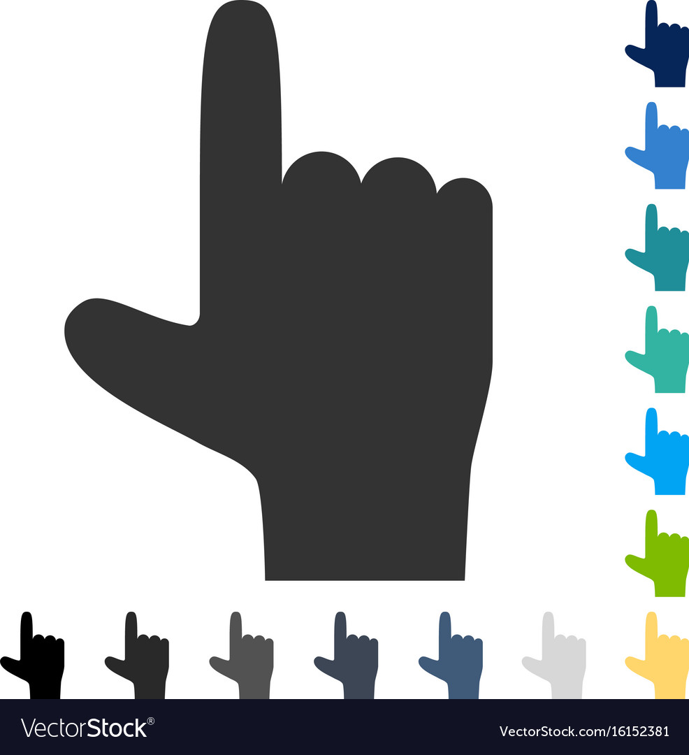 Hand pointer up icon Royalty Free Vector Image