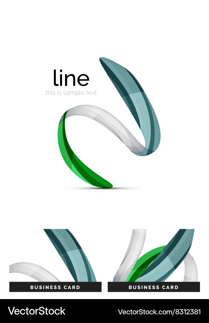 Swirl wavy ribbon abstract concept Royalty Free Vector Image