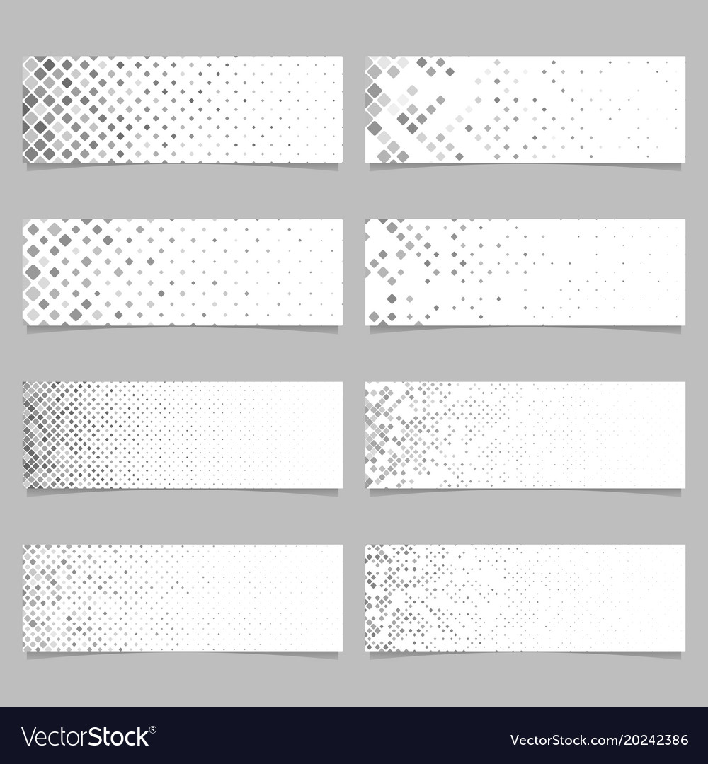 Abstract diagonal square pattern banner template Vector Image